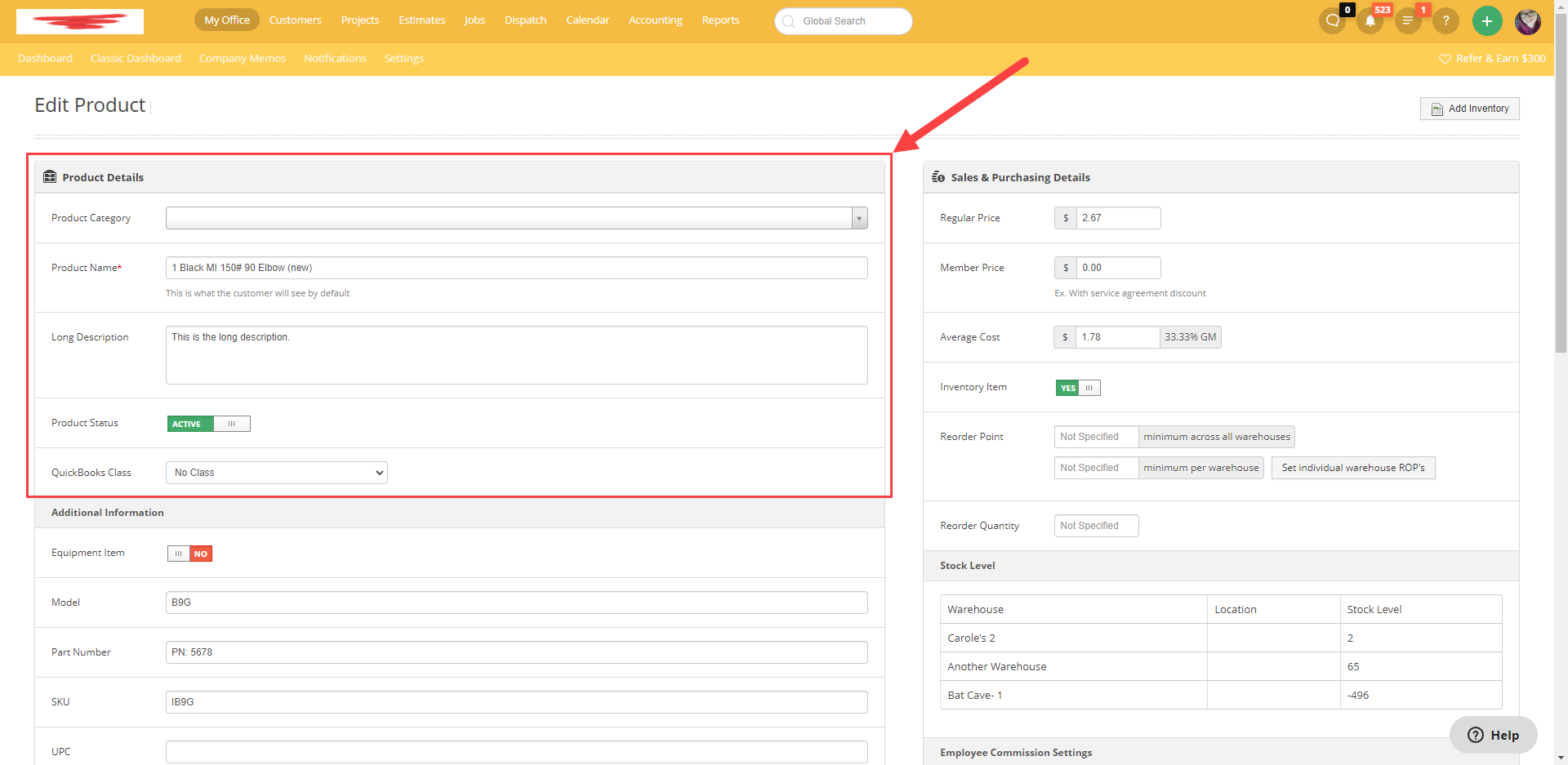 Product Catalog and Service Catalog Breakdown – Service Fusion